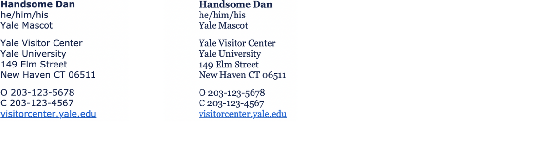Email Signatures | Yale Identity