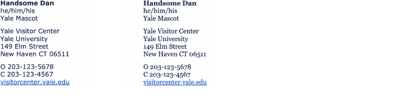 Email Signatures | Yale Identity